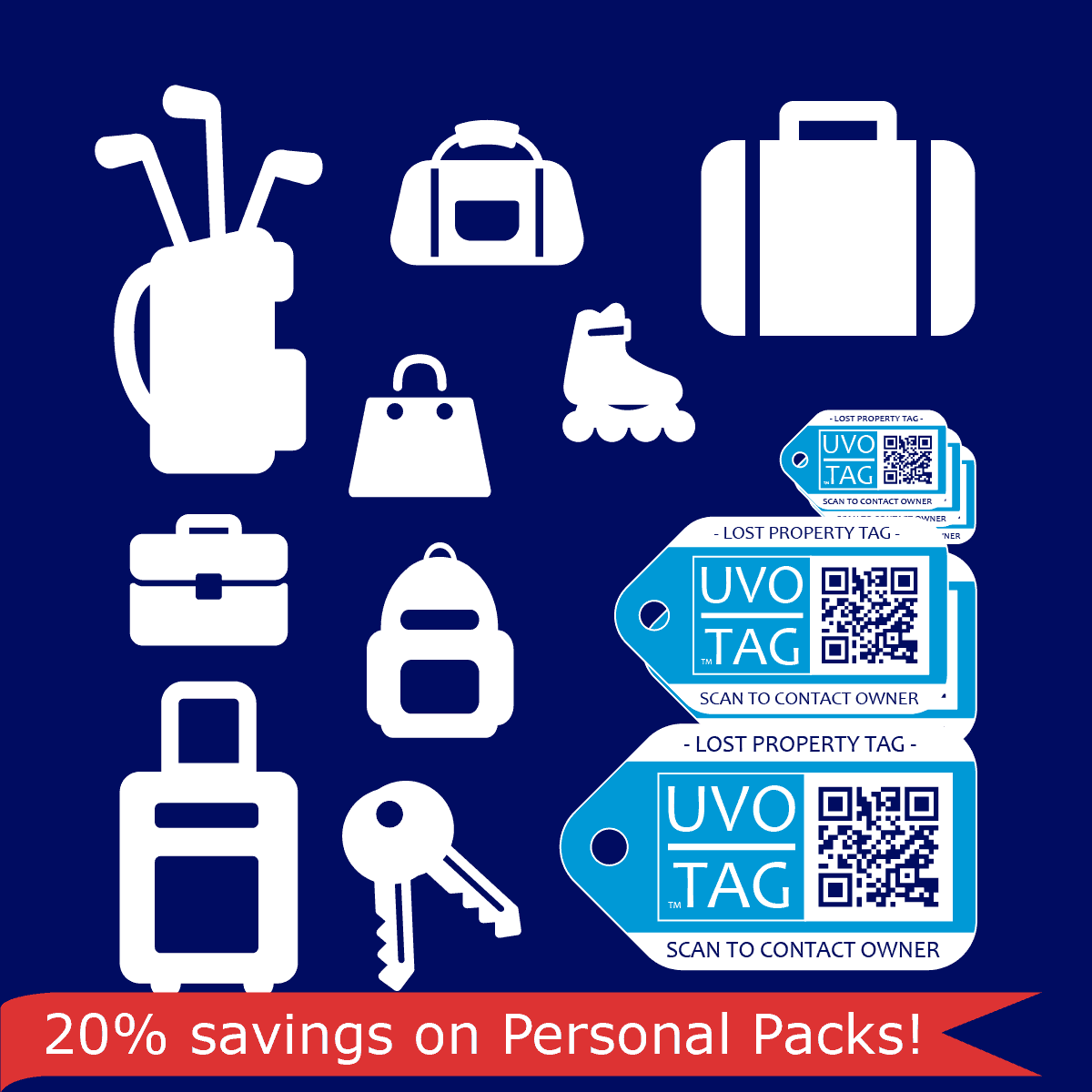 Lost Property Location Tags/Labels (Personal Pack Plus - Set of 6 ...