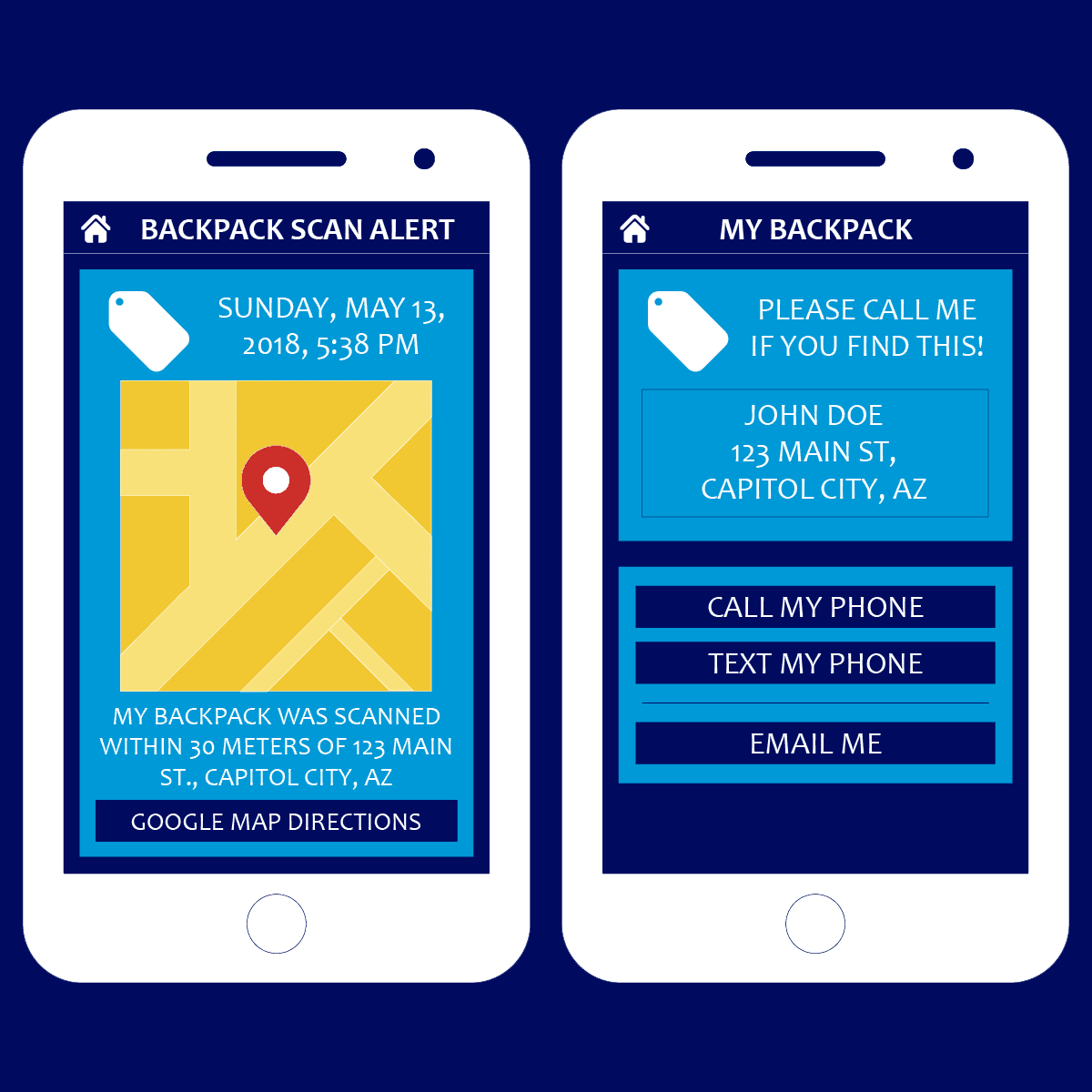 Lost Property Location Tags/Labels (Personal Pack Plus - Set of 6 ...